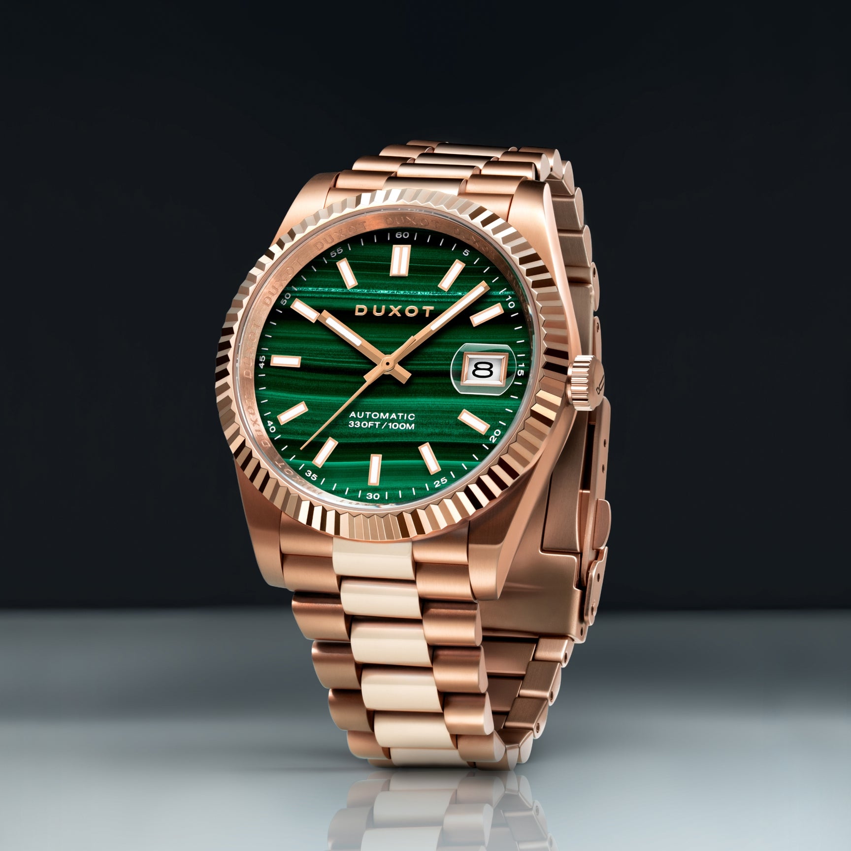 Green Malachite | Marcel Automatic Lapidary Limited Edition – Duxot Watches