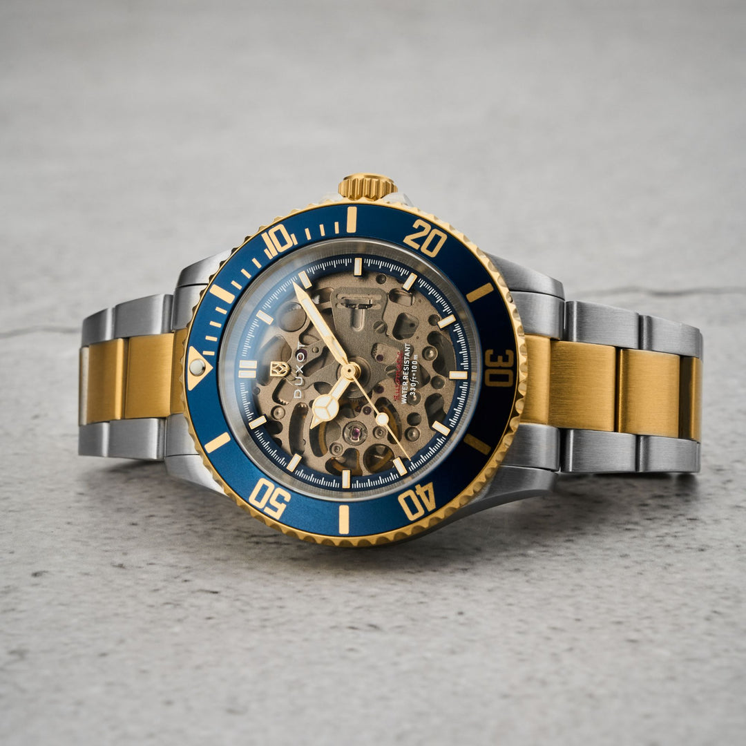 Marine Gold | Atlantica Skeleton Diver Automatic – Duxot Watches