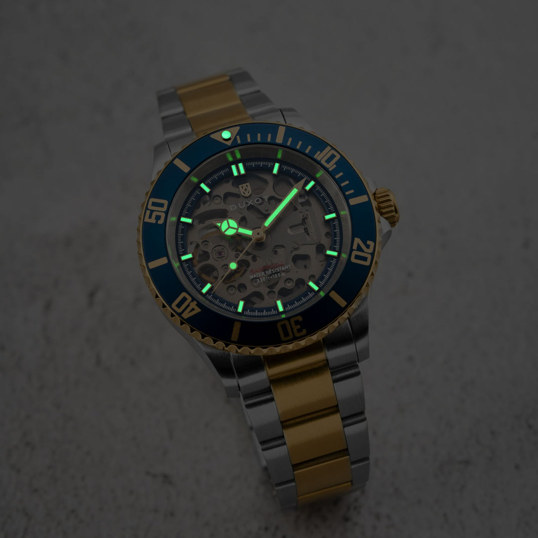 Marine Gold | Atlantica Skeleton Diver Automatic – Duxot Watches