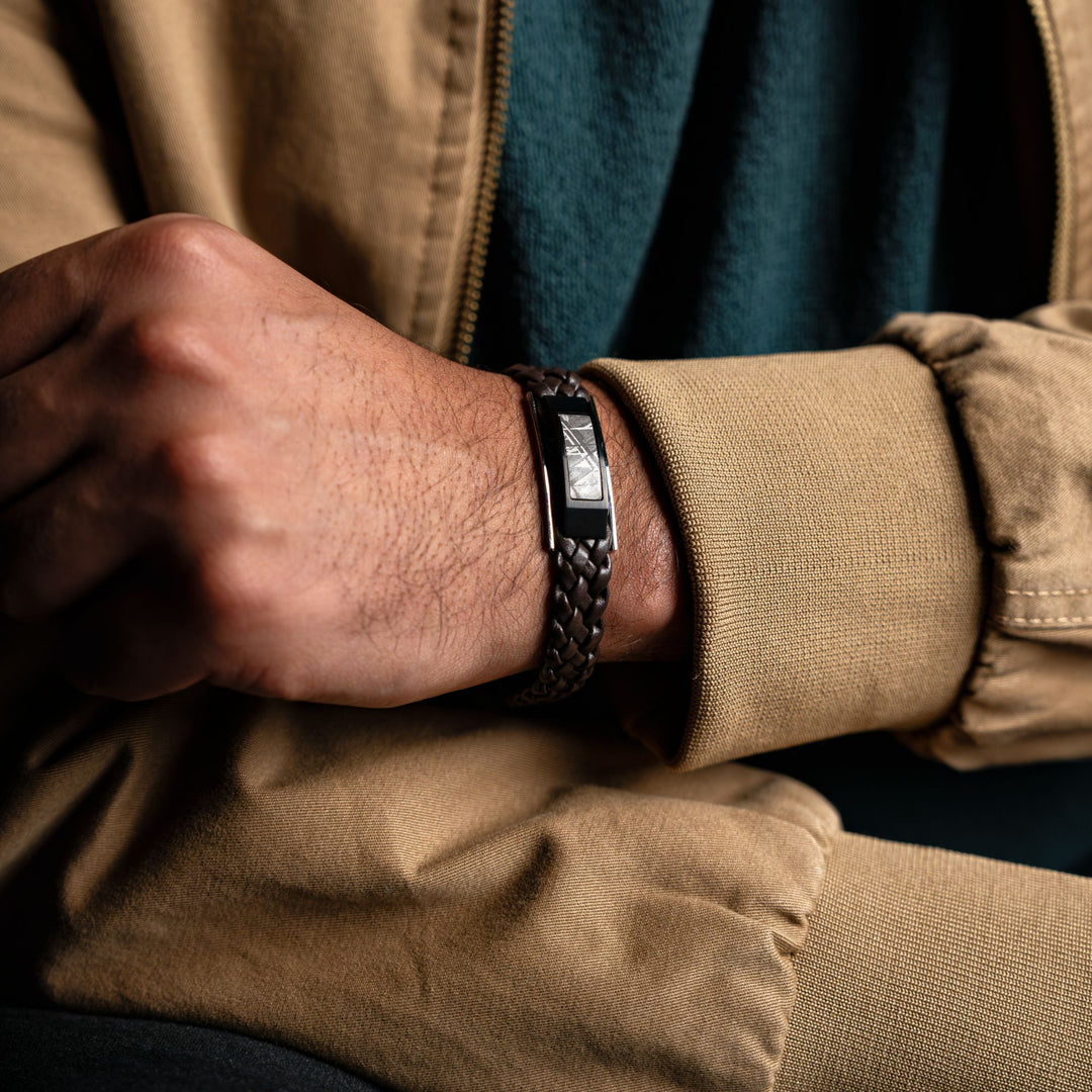 Gun Metal Meteorite | Accelero Leather Bracelet – Duxot Watches